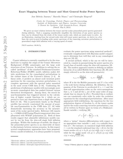 pdf exact mapping between tensor and most general scalar power spectra