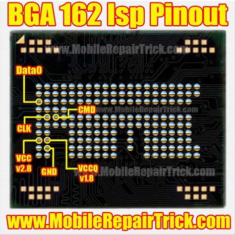 BGA 162 Isp Pinout Emmc BGA 162 Isp Pinout Emmc 162 Isp Pinout