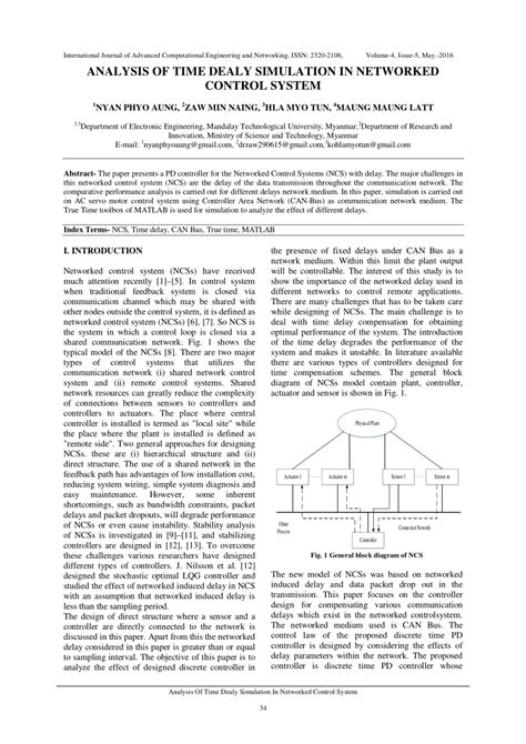 pdf analysis of time delay simulation in networked control system