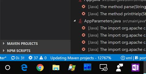 Status Message Updating Maven Projects Shows Progress More Than 100