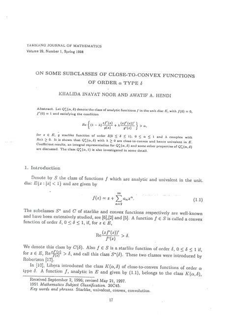 pdf on some subclasses of close to convex functions of order alpha type delta