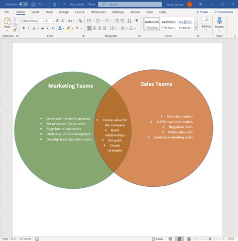 How To Make A Venn Diagram In Word Lucidchart Themelower