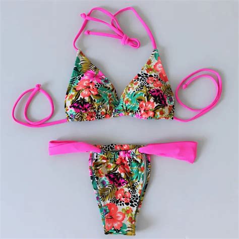 2019 Summer Womens Beach Spandex Stretchy Bikinis Set Sexy Strappy Swimsuit Bathsuit Swimwear