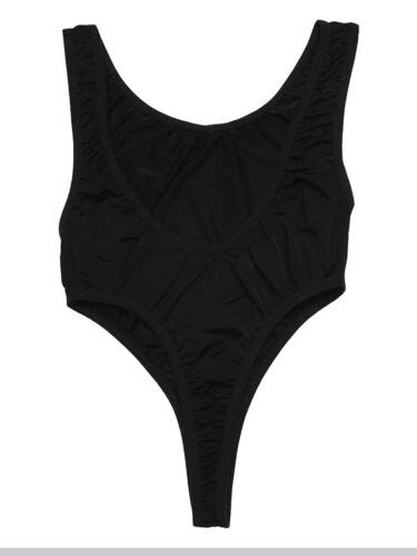 Uk Womens Lingerie High Cut Bodysuit Swimsuit See Through Leotard Bathing Suit Ebay