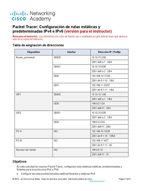 packet tracer configure ipv4 and ipv6 static and default routes ilm pdf enrutador