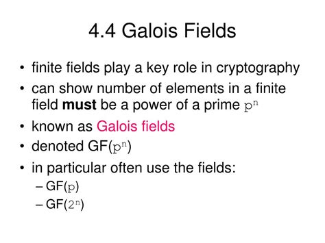 ppt chapter 4 finite fields powerpoint presentation free download id 1819489