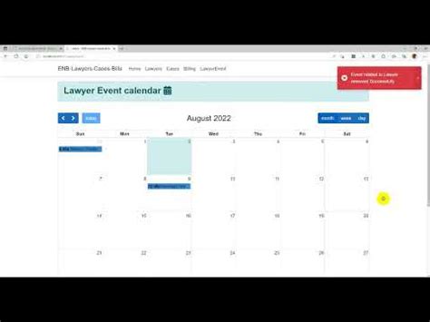 Event Calendar Fullcalendar integration à Mvc core YouTube