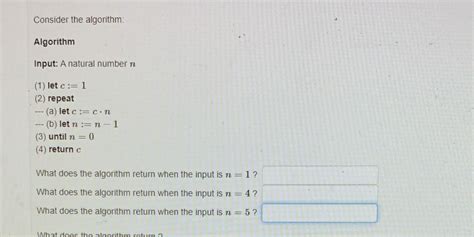 [solved] algorithms consider the algorithm algorithm input a natural course hero