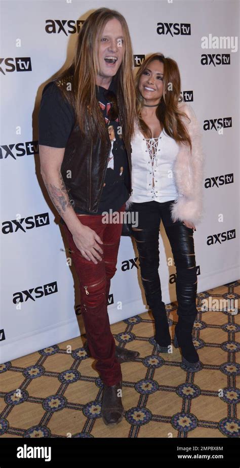 Sebastian Bach And Minnie Gupta At The Axs Tv Tca Tour At The Langham Huntington Hotel In