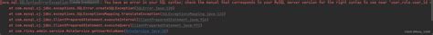 解决报错you have an error in your sql syntax； check the manual error cause sql is not a