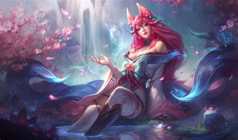 Wallpaper Spirit Blossom Ahri League Of Legends League Of Legends Riot Games X