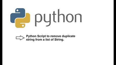 Python Script To Remove Duplicate From A List Of Strings हिंदी में Youtube