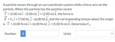 solved a particle moves through an xyz coordinate system