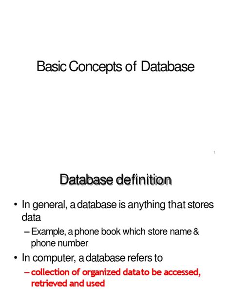 basic concepts of database pdf relational database databases