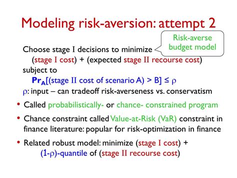 ppt risk averse stochastic optimization models algorithms powerpoint presentation id 4761472