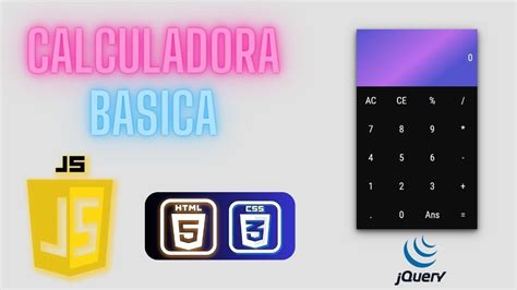 Tutorial Cómo Crear una Calculadora Básica con HTML CSS JavaScript y