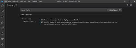Push Or Deploy On Save In Visual Studio Code Salesforce