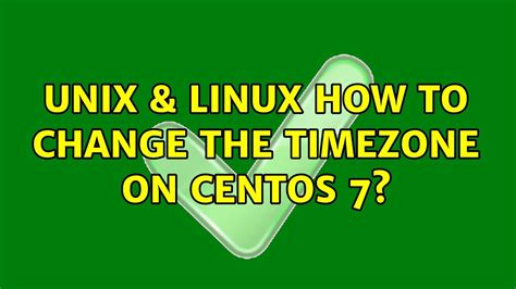 Unix Linux How To Change The Timezone On CentOS 7 YouTube