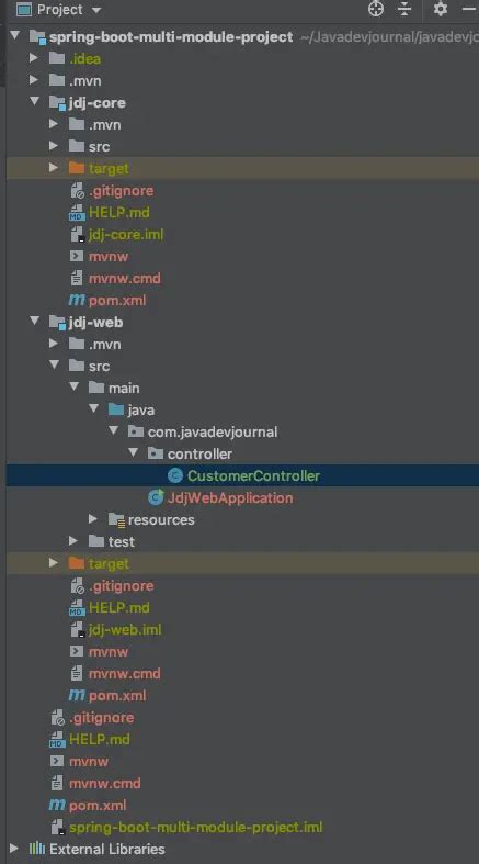 multi module project with spring boot java development journal
