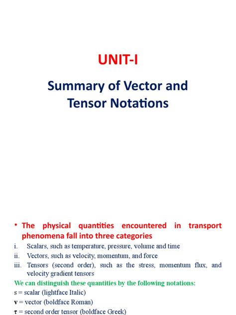 unit i new pdf euclidean vector tensor