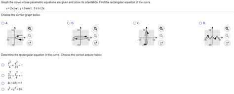 solved graph the curve whose parametric equations are given
