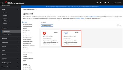 Using The Business Automation Operator Learning IBM Business