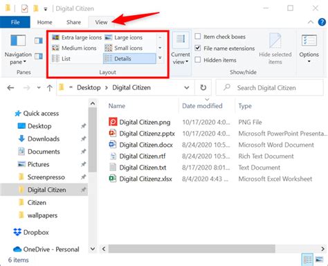 How To Use The File Explorer Views In Windows 10 Like A Pro Digital