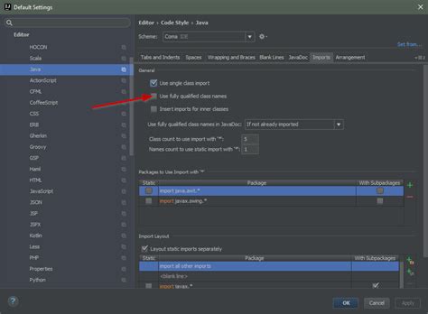 Java How To Change Intellij S Imports From Inline To Global Stack