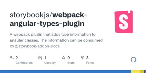 GitHub Storybookjs Webpack Angular Types Plugin A Webpack Plugin