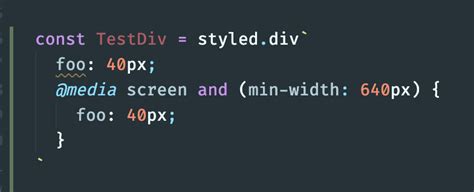 css validation doesn t work inside media rules · issue 113 · microsoft typescript styled