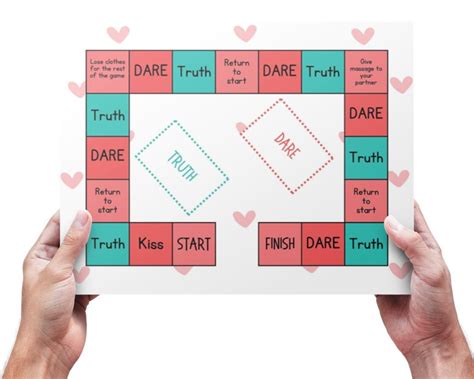 Printable Erotic Sex Board Game For Couples Truth Or Dare Sex T For Him And Her Couples