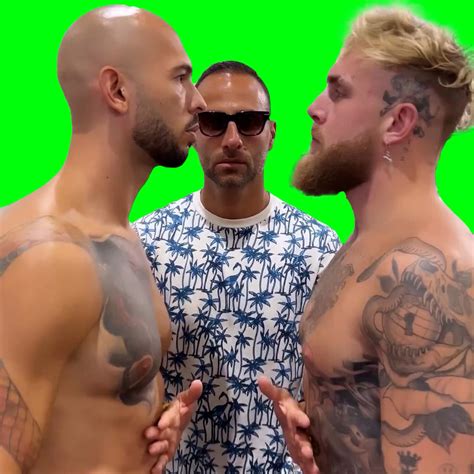 Andrew Tate Vs Jake Paul Faceoff Green Screen Creatorset