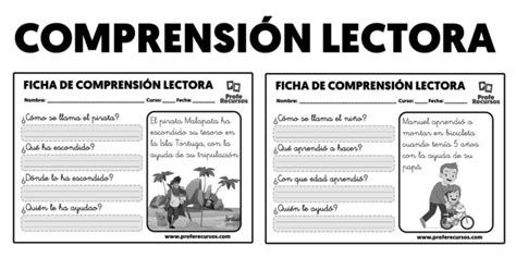 Actividades De ComprensiÓn Lectora Para Niños