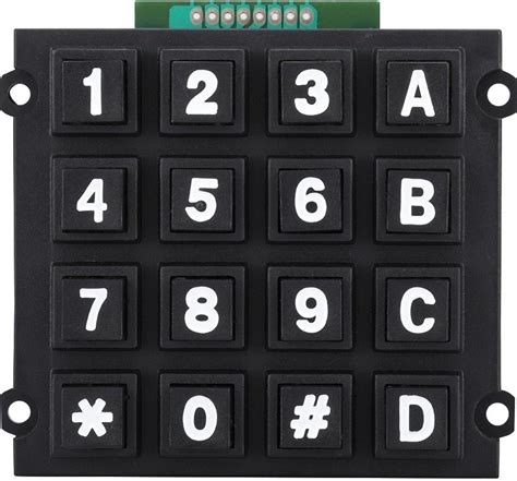 Amazon DEVMO 2PCS 4 X 4 Matrix Array 16 Key Membrane Switch Keypad