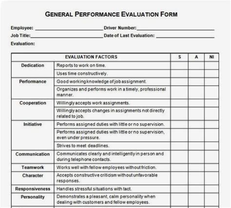 Csc Performance Evaluation Form Evaluationform Net