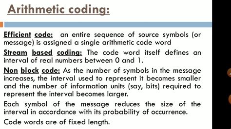 arithmetic coding lossless compression method in digital image processing youtube