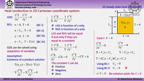lec 15 heat conduction in two dimensional cartesian geometry system youtube