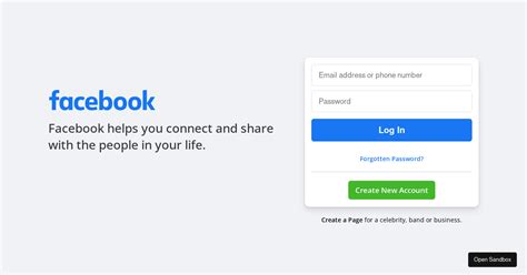 Facebook Clone Codesandbox