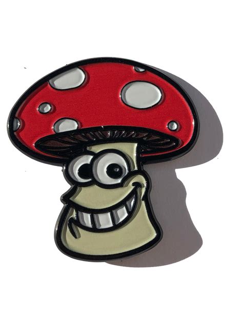 Smiling Amanita Mushroom Pin Key Z Productions