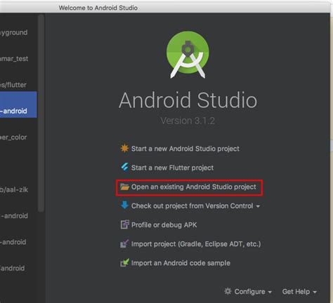 How To Open An Existing Flutter Project In Android Studio Stack Overflow