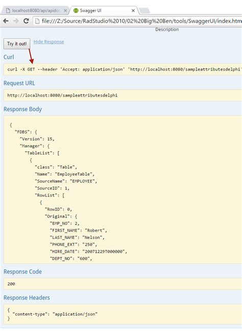 Self Documenting RESTful API S With Swagger UI YAML Delphi