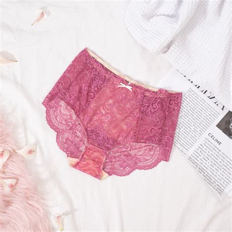 Quần Lót Bikini Lưng Cao Hồng Đậm Tầm Xuân