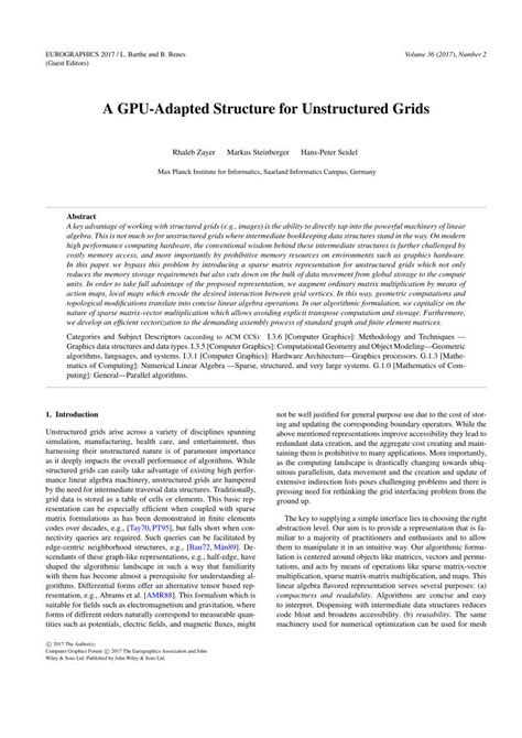 pdf a gpu adapted structure for unstructured gridsrzayer pappe gpumeshmatrix pdf · a gpu