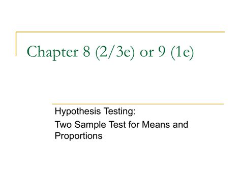 two sample hypothesis tests
