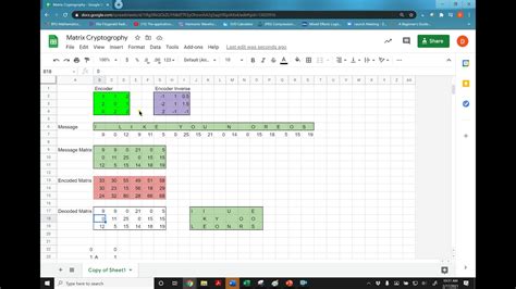 matrices in cryptography the hill cipher youtube