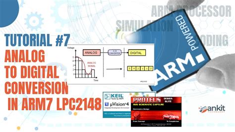 tutorial 7 analog to digital conversion in arm7 lpc2148 embedded system beginner youtube