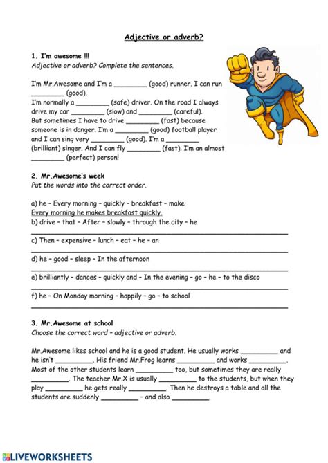 Adverb Phrases Worksheet With Answers