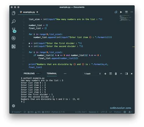 python program to find out numbers in a list divisible by two numbers codevscolor