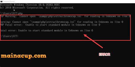วธแก PHP Warning Cannot open xampp php extras browscap ini รบ