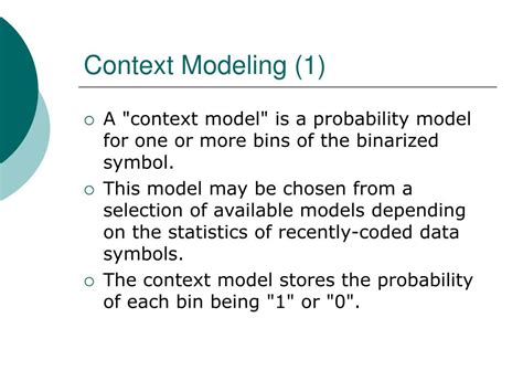 ppt context based adaptive binary arithmetic coding in the h 264 avc video compression